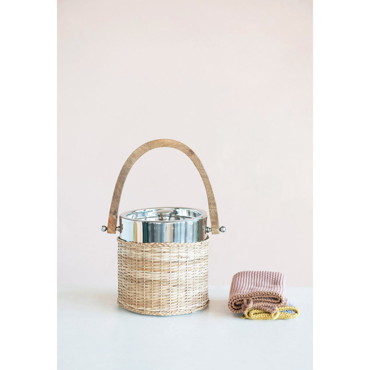 Metal Ice Bucket with Rattan Wrap – Watson's Mercantile